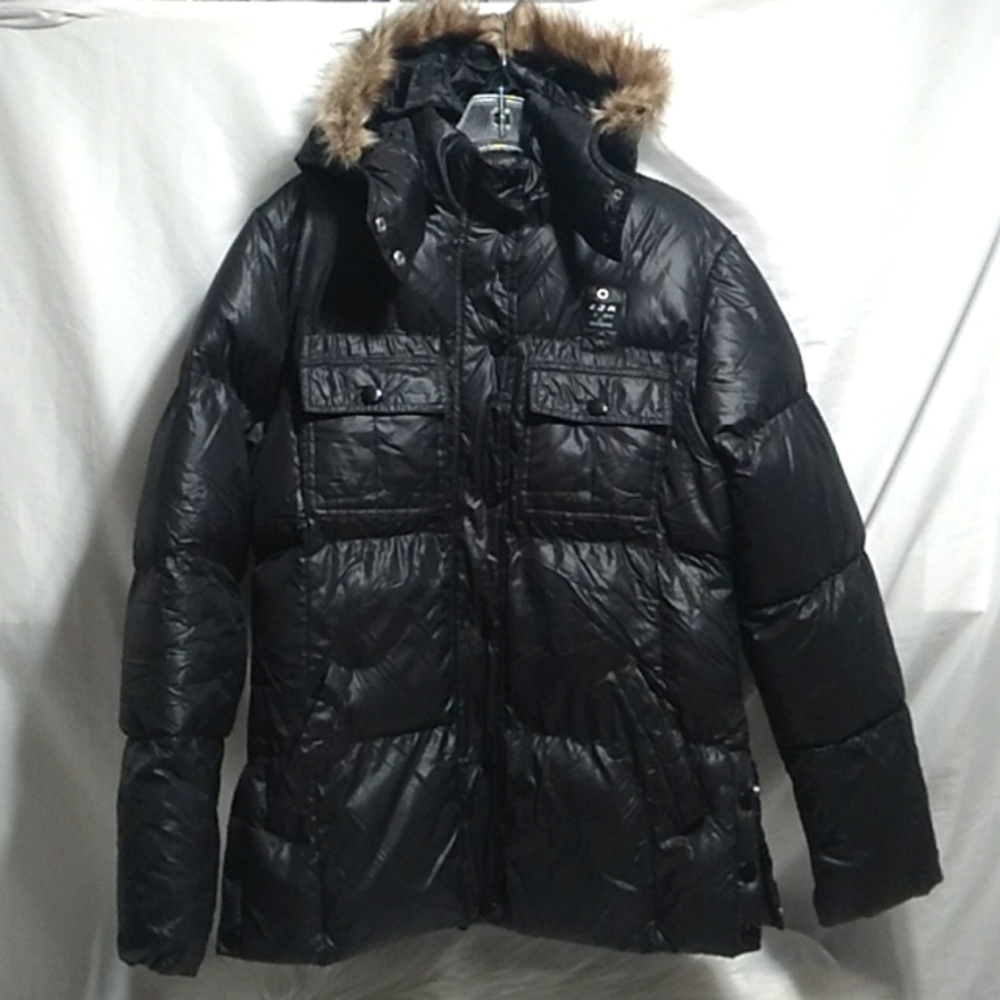 Rare! Ljr Jr Puffer Coat Zip/Snap Button Closure Sz.L - Gem